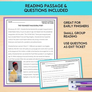 Amanda Gorman, the Hill We Climb Collaborative Poster, Team Building ...