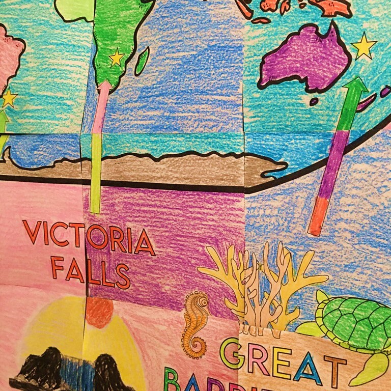 Seven Natural Wonders of the World Collaborative Poster Activity With ...