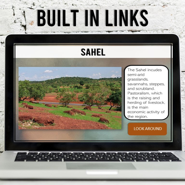 Africa Virtual Field Trip, Sahara Desert, Sahel, Geography Activity ...