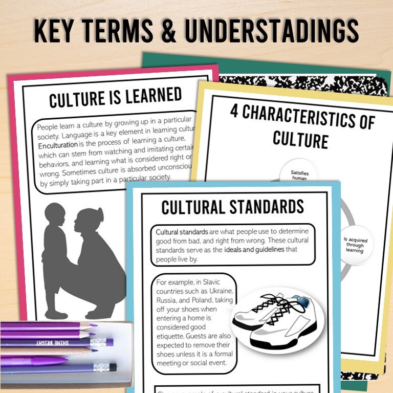 Introduction to Culture Lesson, Activities, Printable Student Booklet ...
