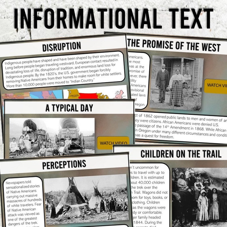 Oregon Trail Virtual Field Trip, Simulation, 13 Stops Along the Trail ...