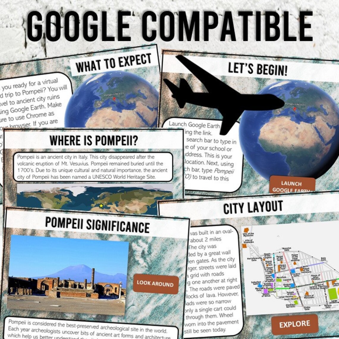 City of Pompeii Virtual Field Trip, Eruption of Mount Vesuvius, Reading ...