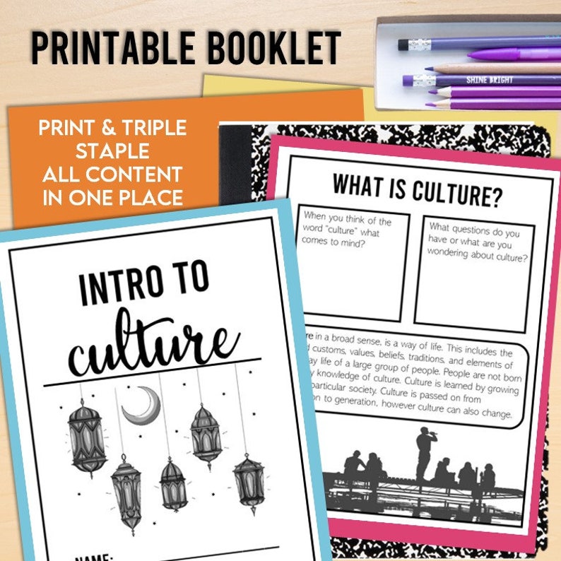 Introduction to Culture Lesson, Activities, Printable Student Booklet ...