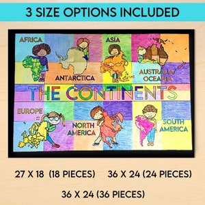 Seven Continents Collaborative Poster Activity With Leveled Reading ...