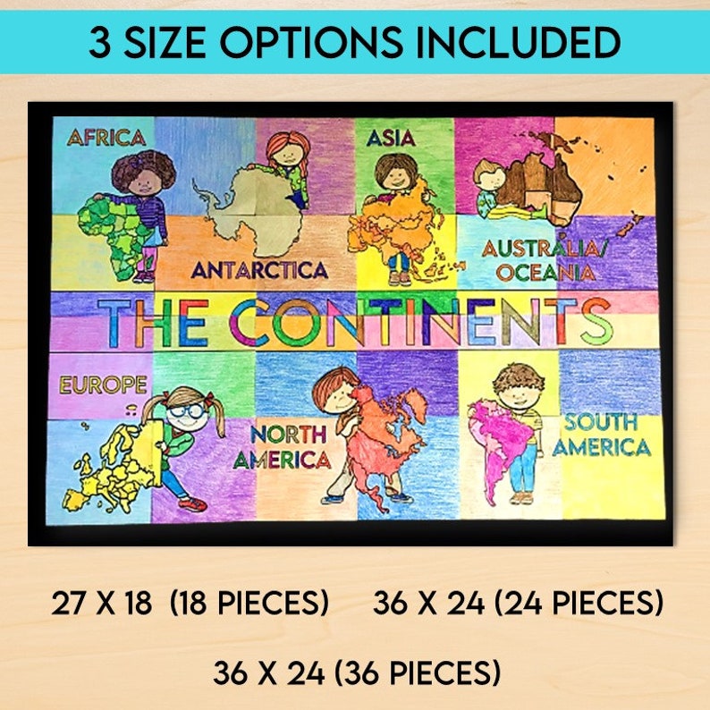Seven Continents Collaborative Poster Activity With Leveled Reading ...