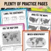 Map Skills Lesson and Practice Activities, Printable Student Booklet ...