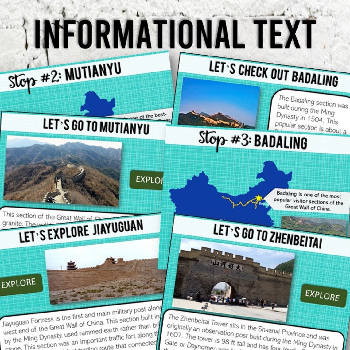 Great Wall of China Virtual Field Trip, Digital Activity, Reading ...