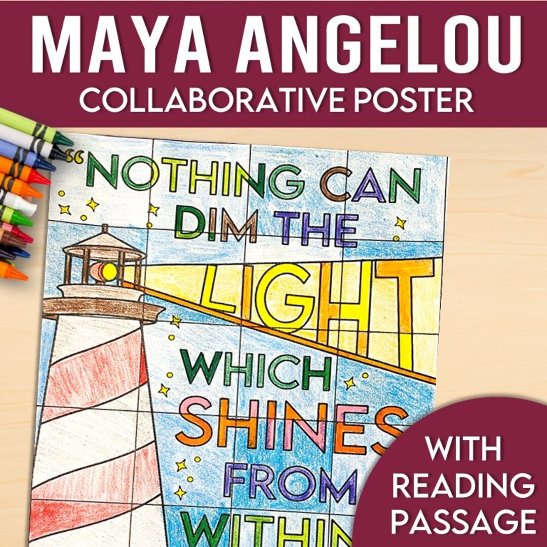 Maya Angelou Quote Collaborative Poster, Team Building Activity ...