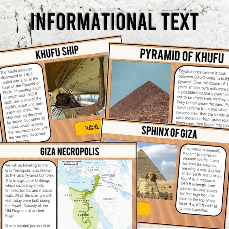 Ancient Egypt Virtual Field Trip, Great Pyramid of Giza, Sphinx, Reading Content, Writing, 360 ...