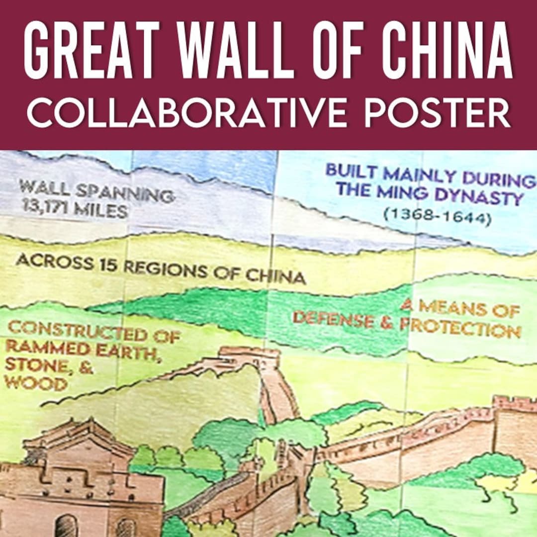 Ancient History, Great Wall of China Collaborative Poster Activity With ...