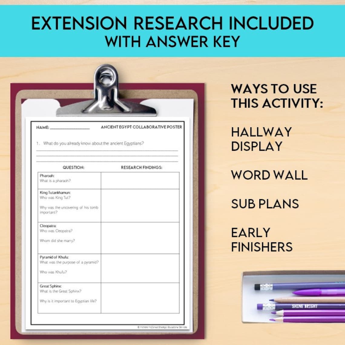 Ancient Egypt Key Terms Collaborative Poster Activity With Extension ...