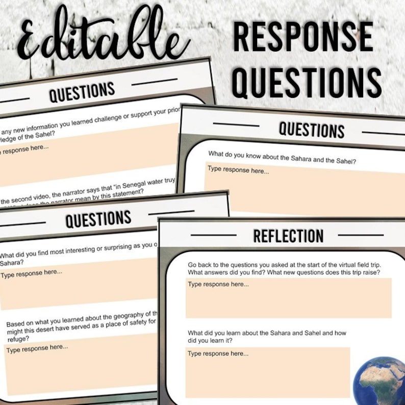 Africa Virtual Field Trip, Sahara Desert, Sahel, Geography Activity ...