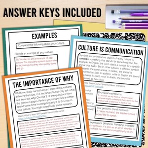 Introduction to Culture Lesson, Activities, Printable Student Booklet ...