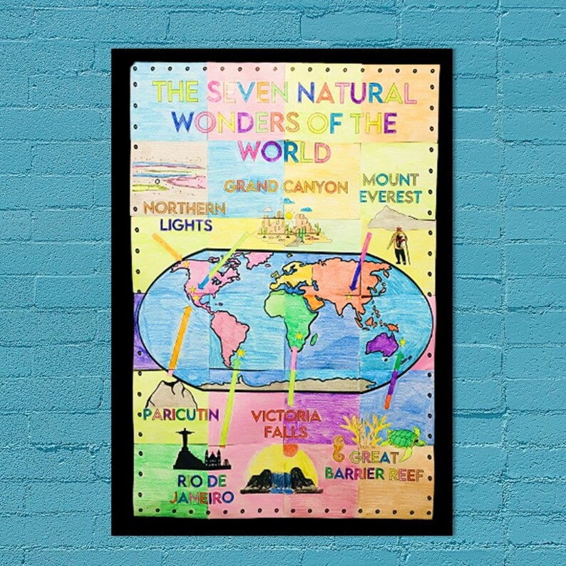 Seven Natural Wonders of the World Collaborative Poster Activity With ...