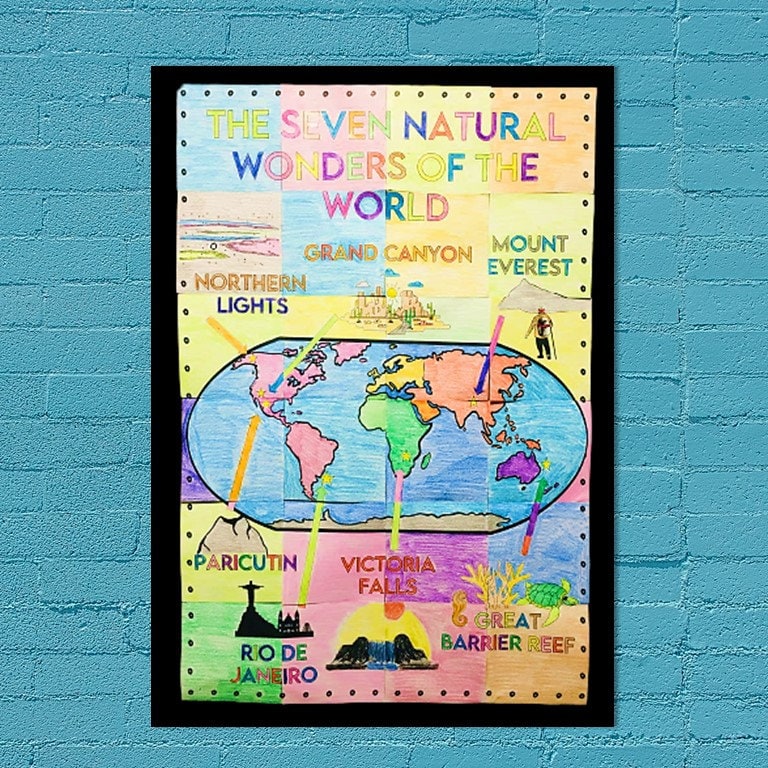 Seven Natural Wonders of the World Collaborative Poster Activity With ...