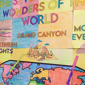 Seven Natural Wonders of the World Collaborative Poster Activity With ...
