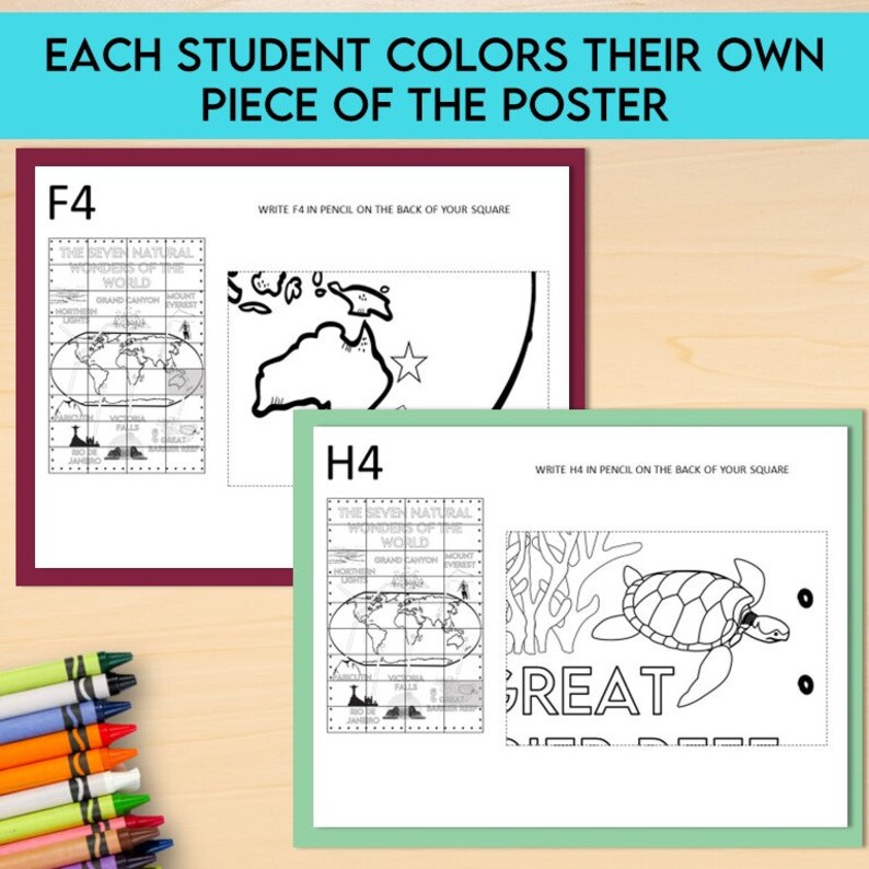 Seven Natural Wonders of the World Collaborative Poster Activity With ...