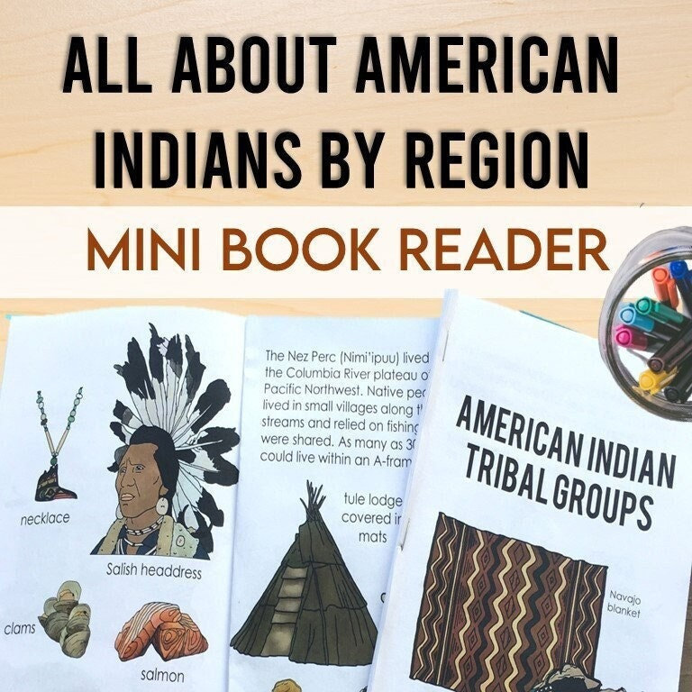 American Indian Groups Across the Regions Printable Mini Book Reader ...