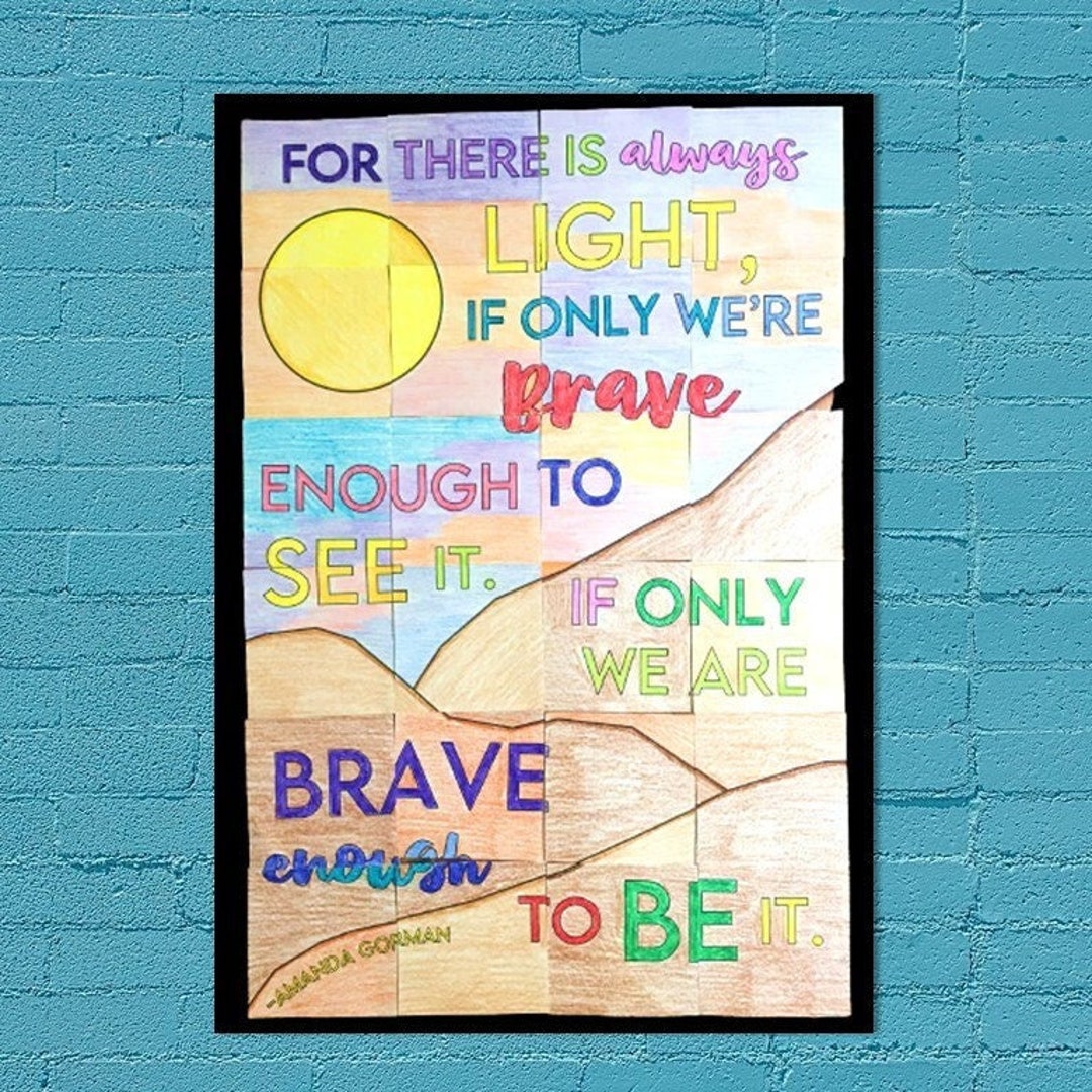 Amanda Gorman the Hill We Climb Collaborative Poster Team - Etsy