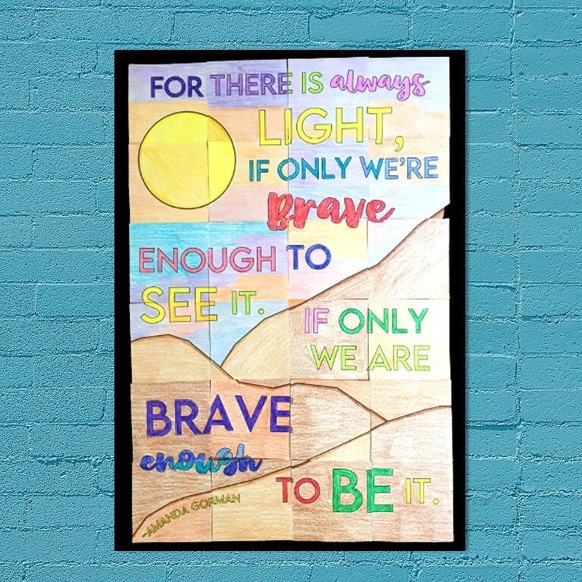 Amanda Gorman the Hill We Climb Collaborative Poster Team - Etsy