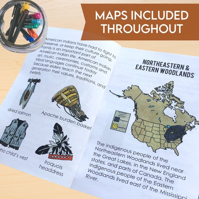 American Indian Groups Across the Regions Printable Mini Book Reader ...