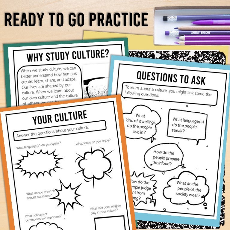 Introduction to Culture Lesson, Activities, Printable Student Booklet ...