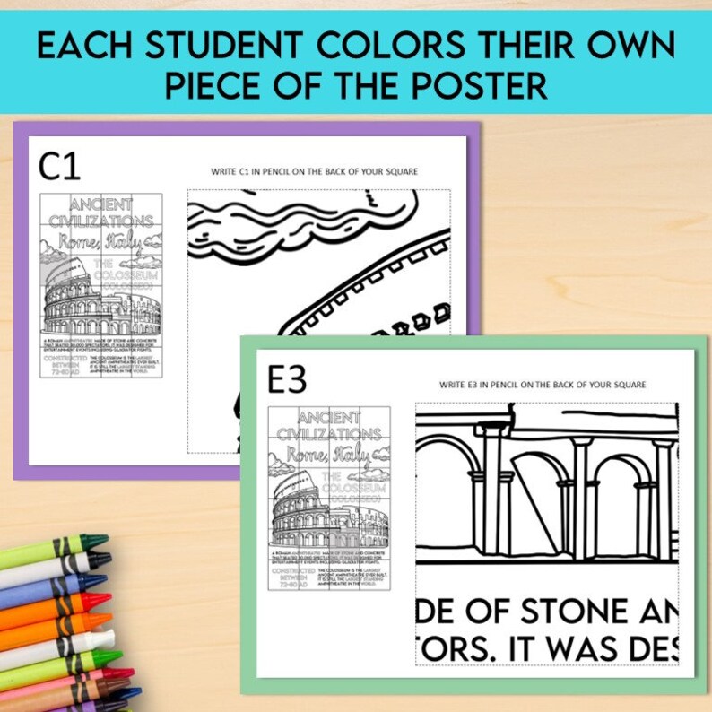 Ancient Rome Colosseum Collaborative Poster Activity With Extension ...