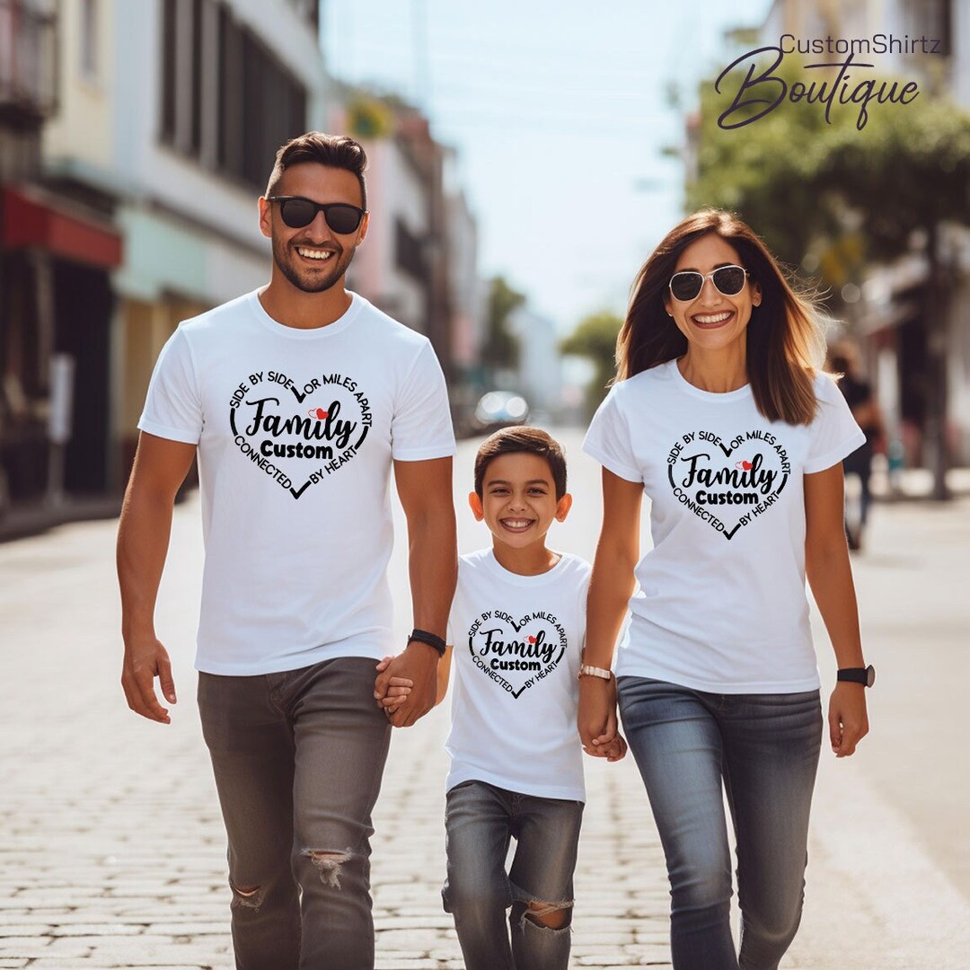 Custom Family Shirt, Side by Side Family Shirt, Custom Family Name ...