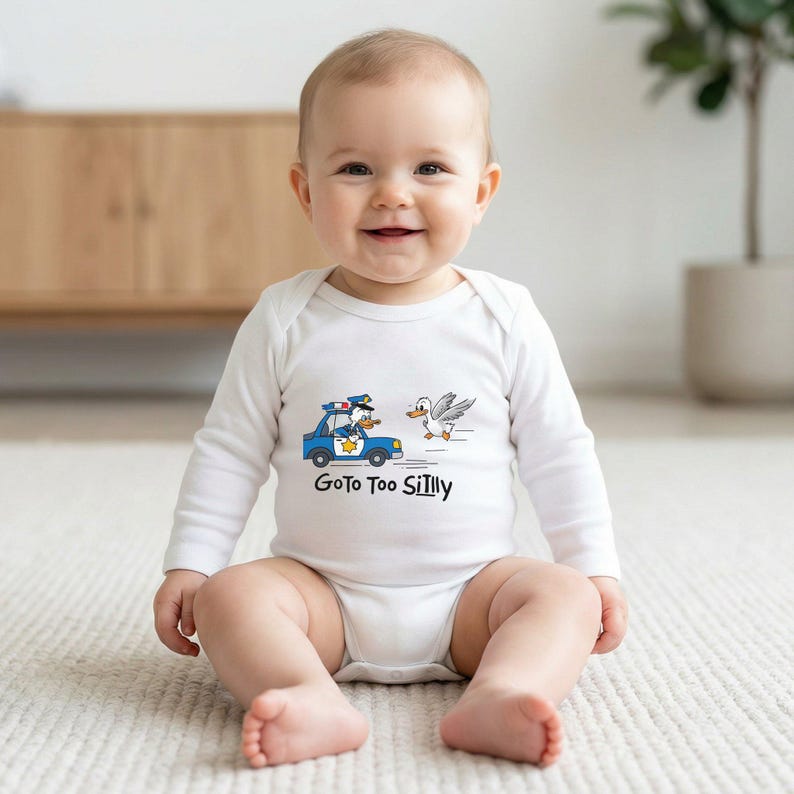 Funny Duck Police Kids Shirt, Silly Duckling Toddler Tee, Cartoon ...