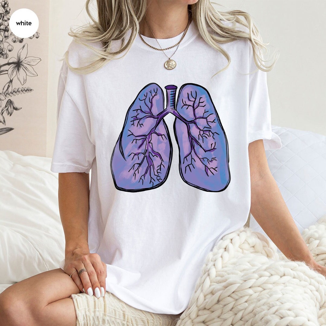 Floral Cystic Fibrosis Shirt, Lung Graphic Tees, Invisible Illness Tees ...