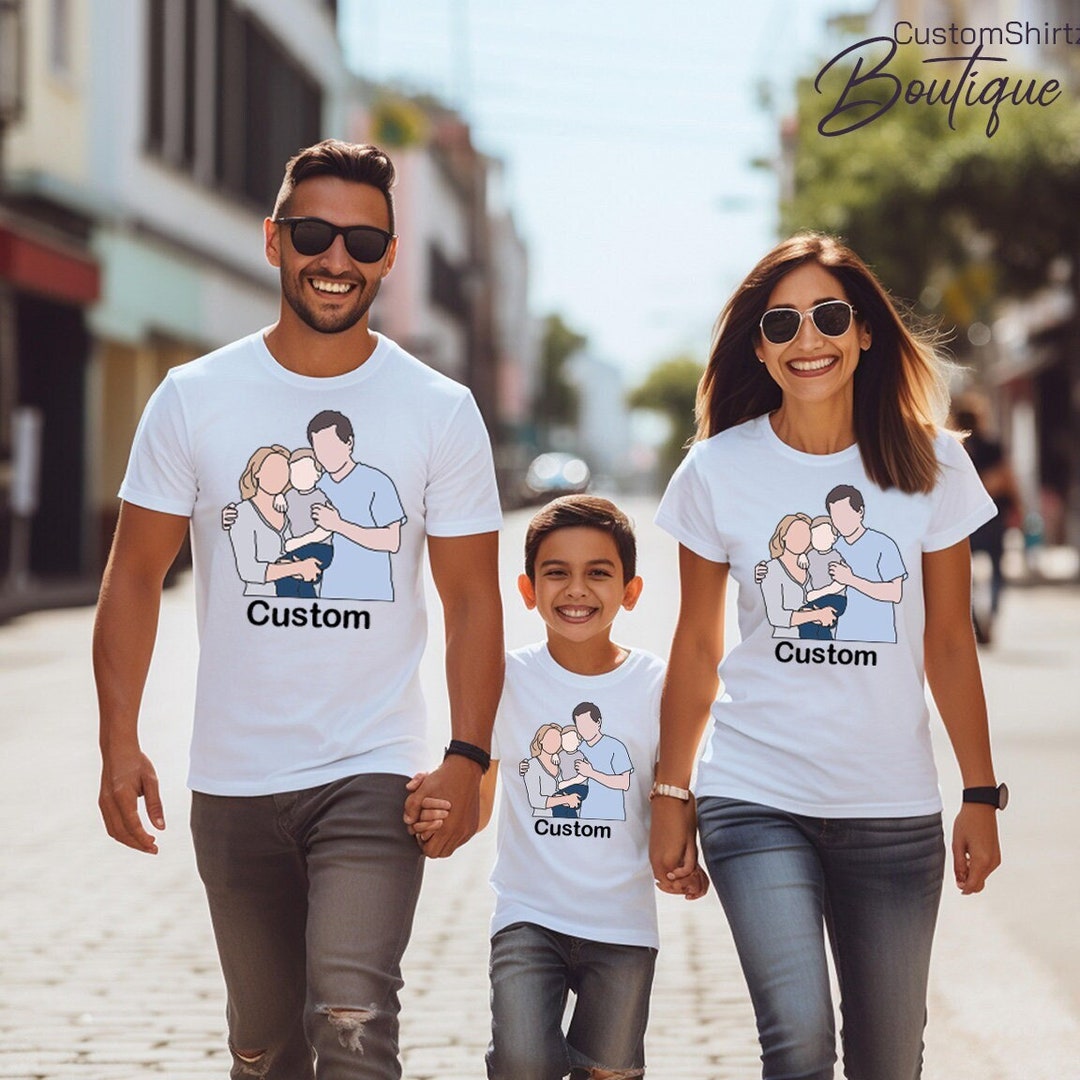 Custom Family Photo Shirt, Personalization Family Photo Shirt, Family ...