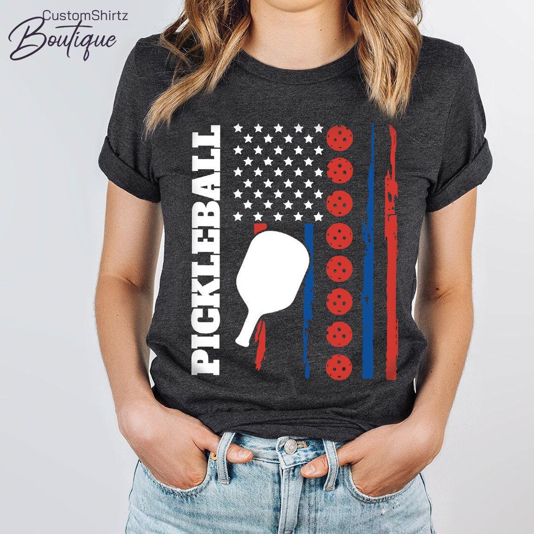American Flag Pickleball Shirt for Men, Pickleball Gift for Men ...