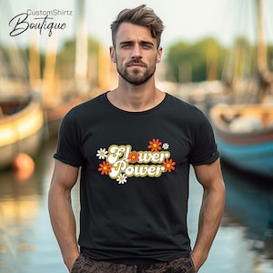 Flower Power Shirt, Retro Font, Flower Child, Flower Power Tshirt ...