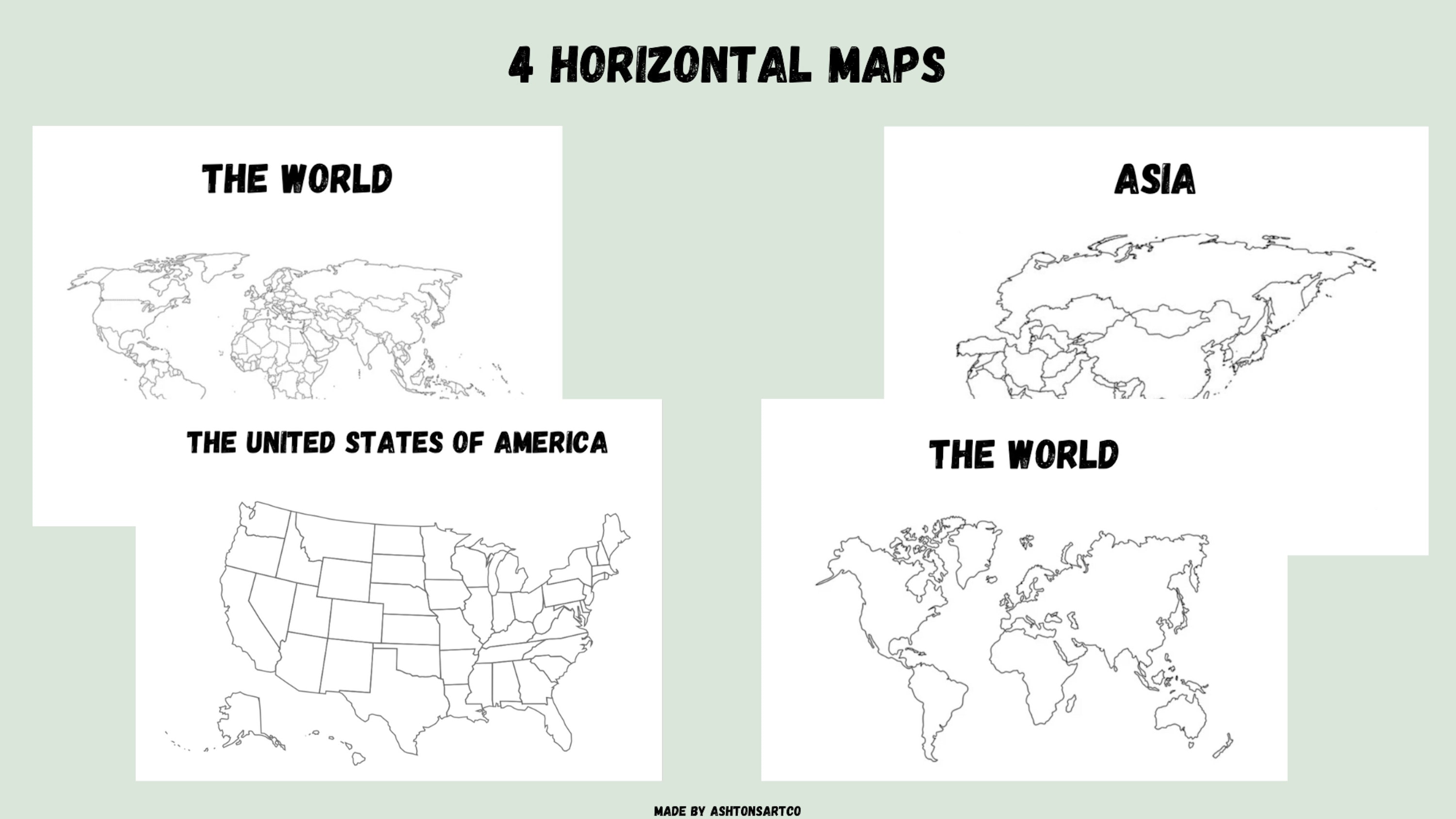 Printable Geography Maps - Etsy Canada