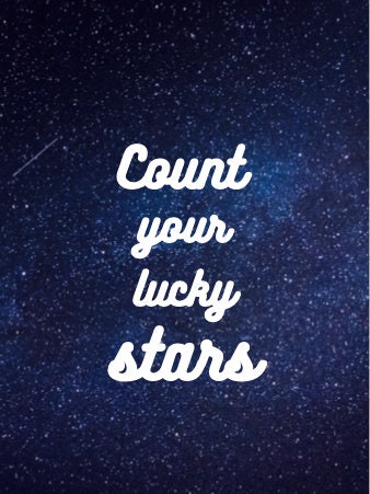Count Your Lucky Stars Poster - Etsy
