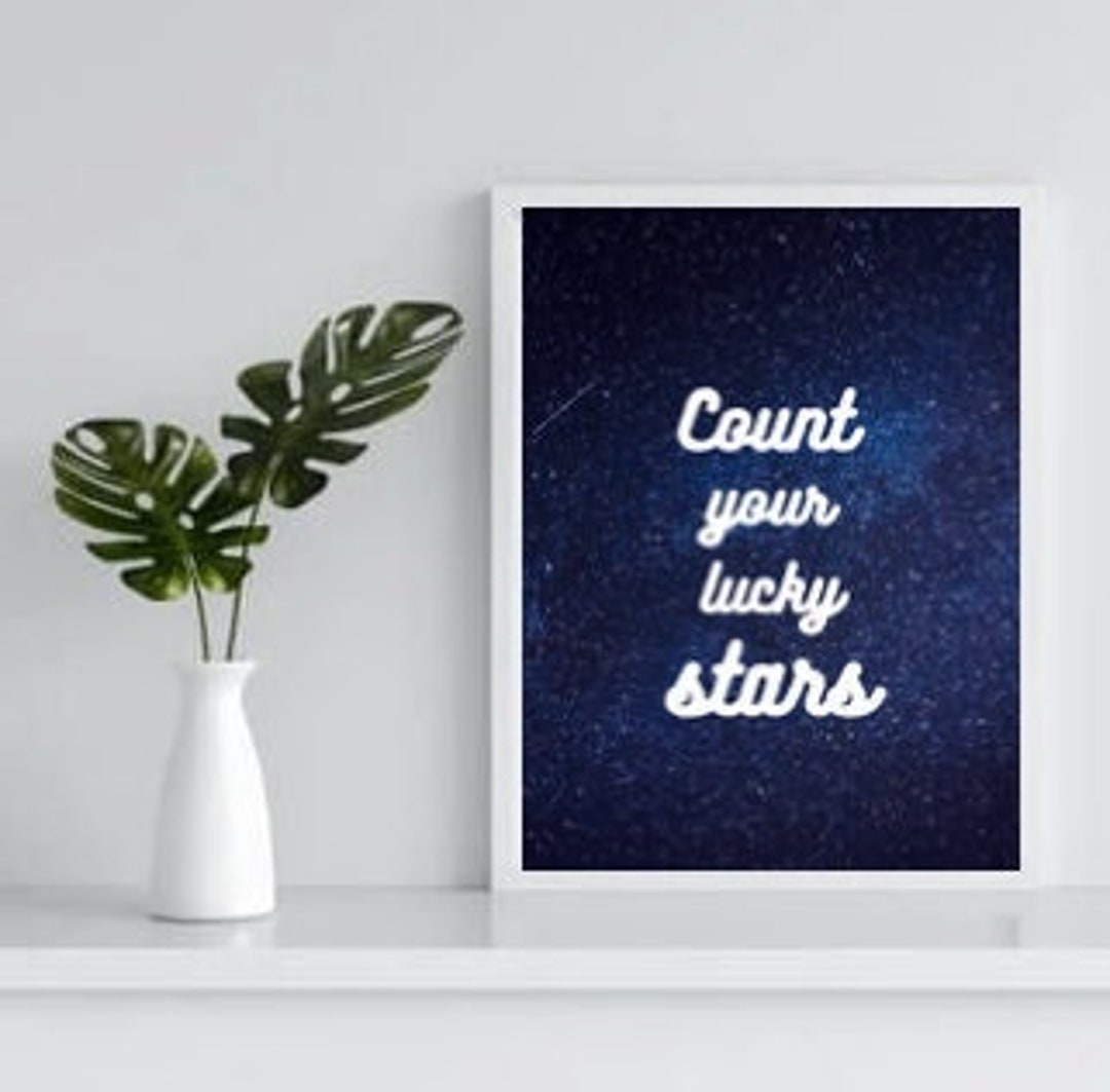 Count Your Lucky Stars Poster - Etsy