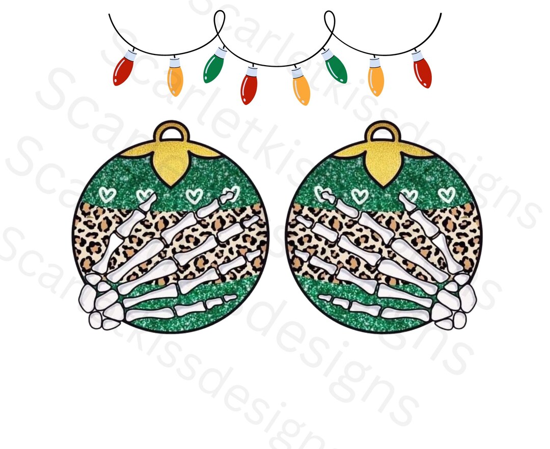 Christmas Ornament Tatas Png Skull Holding Christmas - Etsy