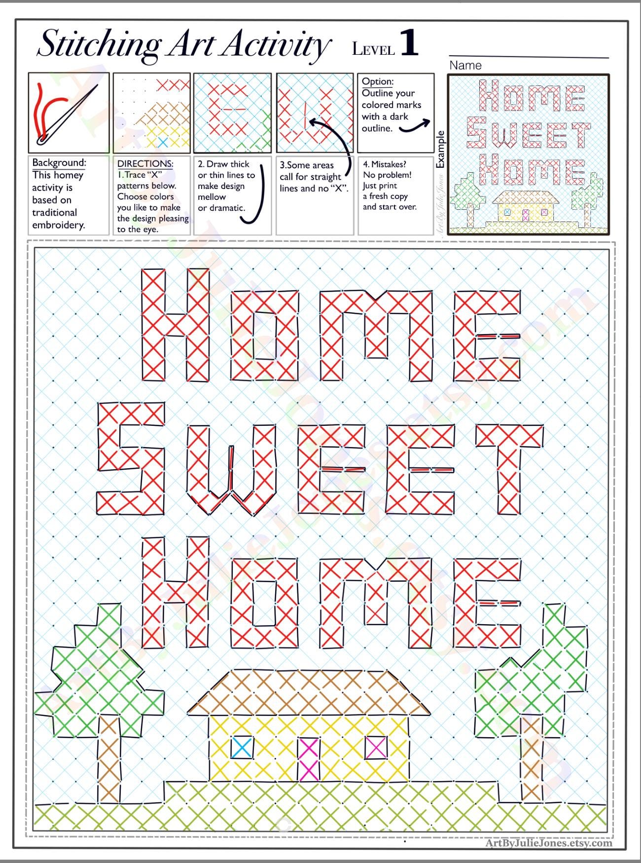 How to Draw, Quilting and Embroidery Bundle With 8 Pages, Tutorials and ...