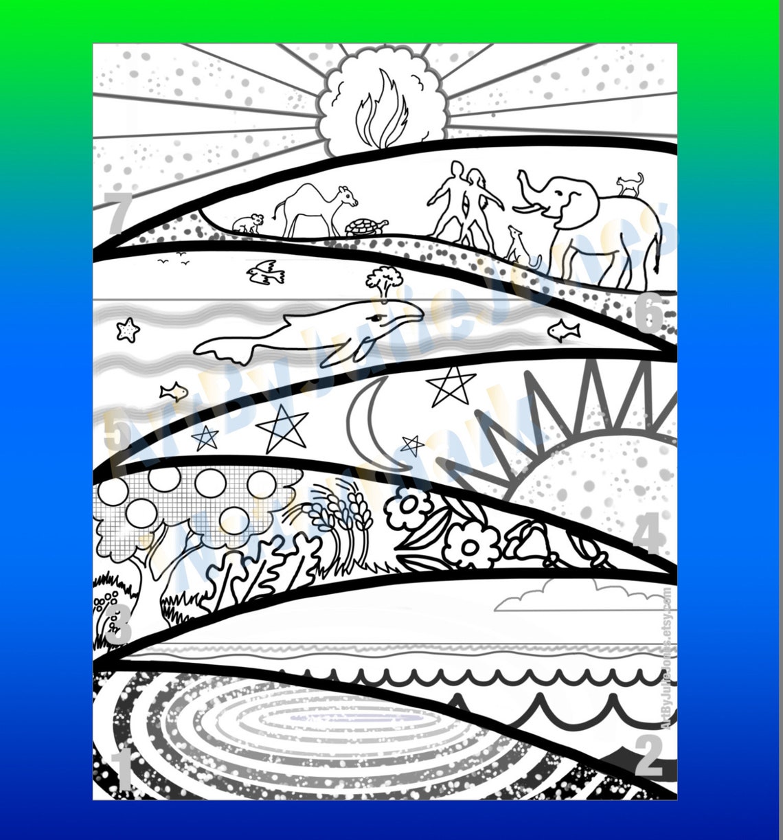 Creation Coloring for Little Kids, 7 Days of Creation Simplified ...