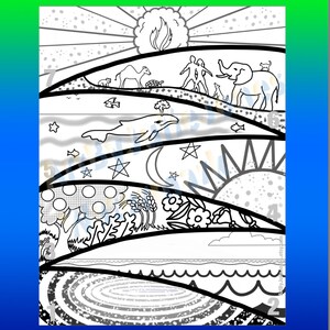 Days of Creation 4 Coloring Activities: Bookmarks, Coloring Sheets ...