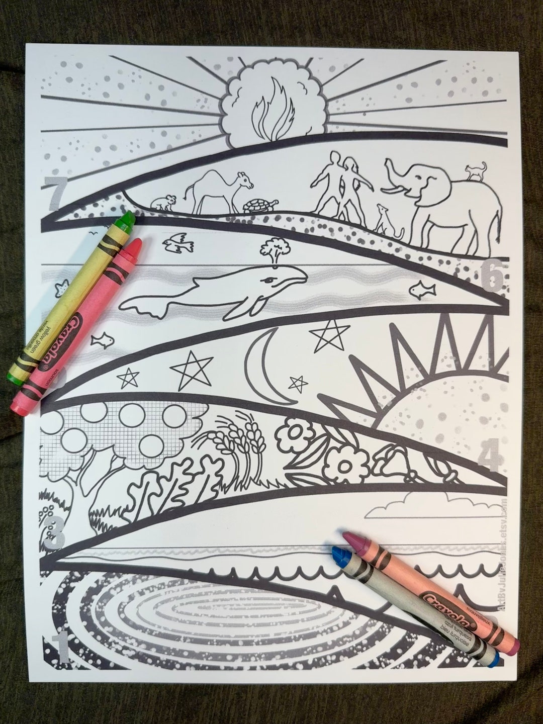 Creation Coloring for Little Kids, 7 Days of Creation Simplified ...