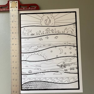 Seven Days of Creation Coloring Page: High Resolution Poster (PDF) - Etsy