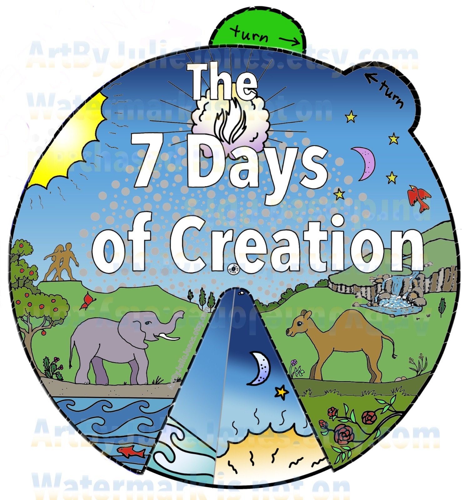 Bundle!- the Seven Days of Creation, 5 Files Included: Bookmarks, Big ...