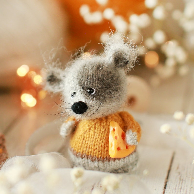 Mouse Knitting Pattern Amigurumi Mouse Crochet Mouse - Etsy