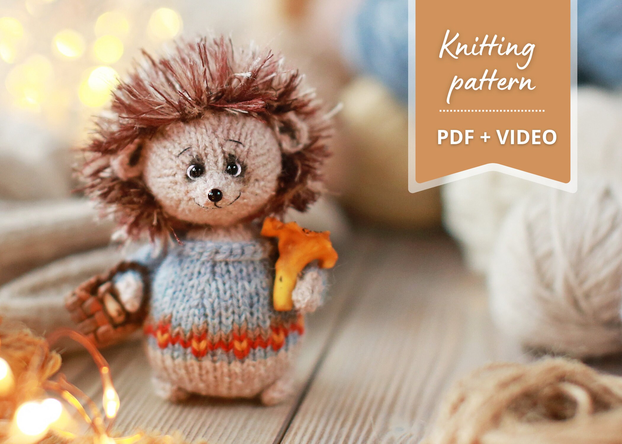 Hedgehog Knitting Pattern, Hedgehog Toy, Toy Pattern Pdf / PHOTO ...