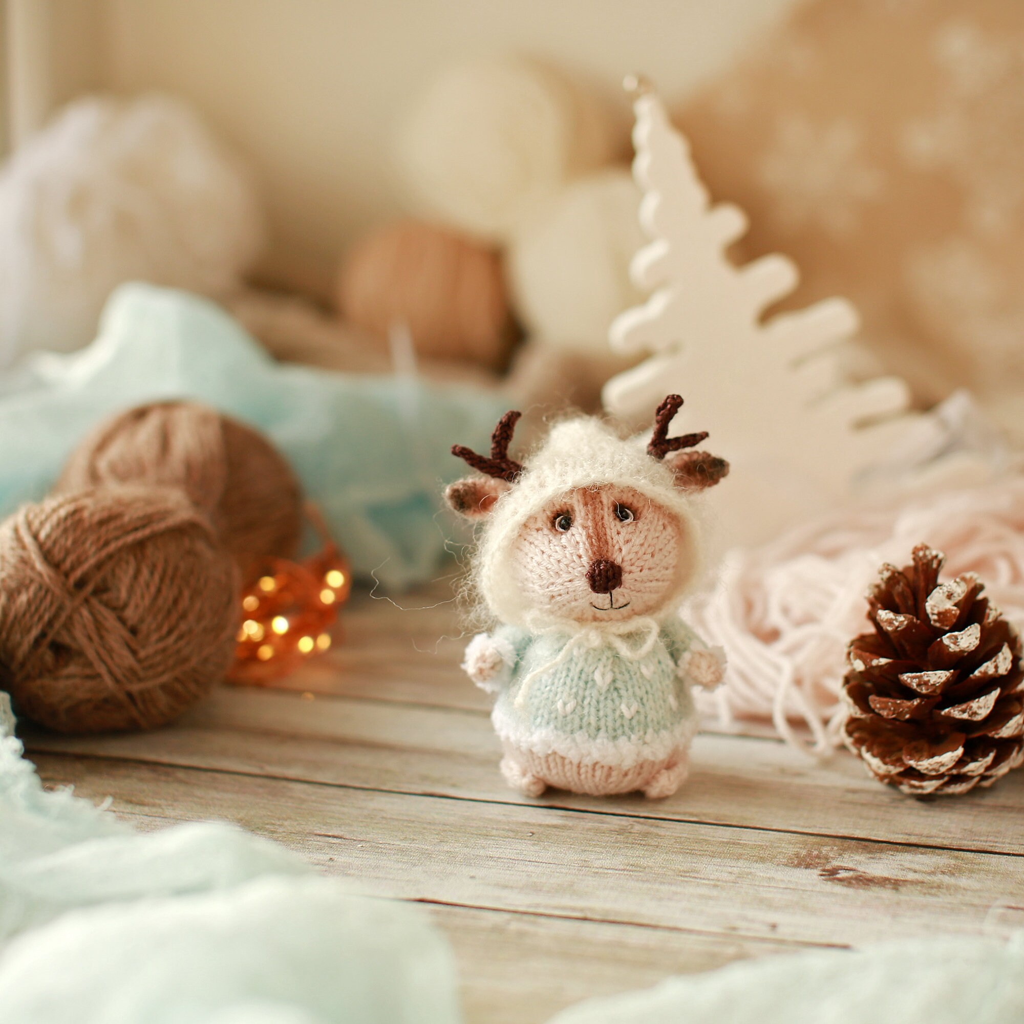 Deer Knitting Pattern Amigurumi Deer Crochet Deer Pattern - Etsy