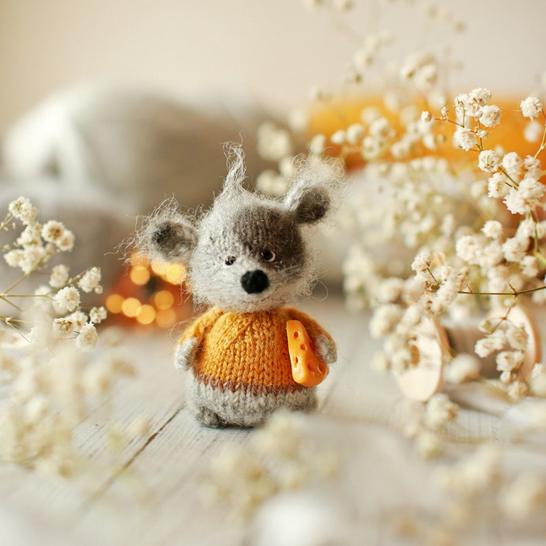 Mouse Knitting Pattern Amigurumi Mouse Crochet Mouse - Etsy