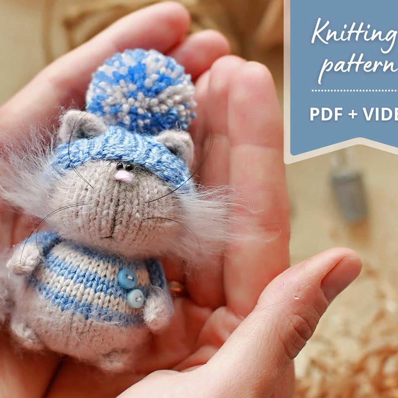 Cat Knitting Pattern - Etsy