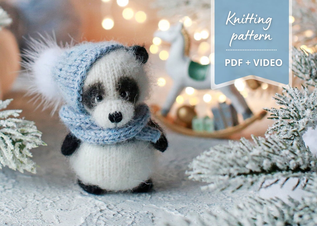 Panda Bear Knitting Pattern, Amigurumi Panda, Crochet Panda Pattern ...
