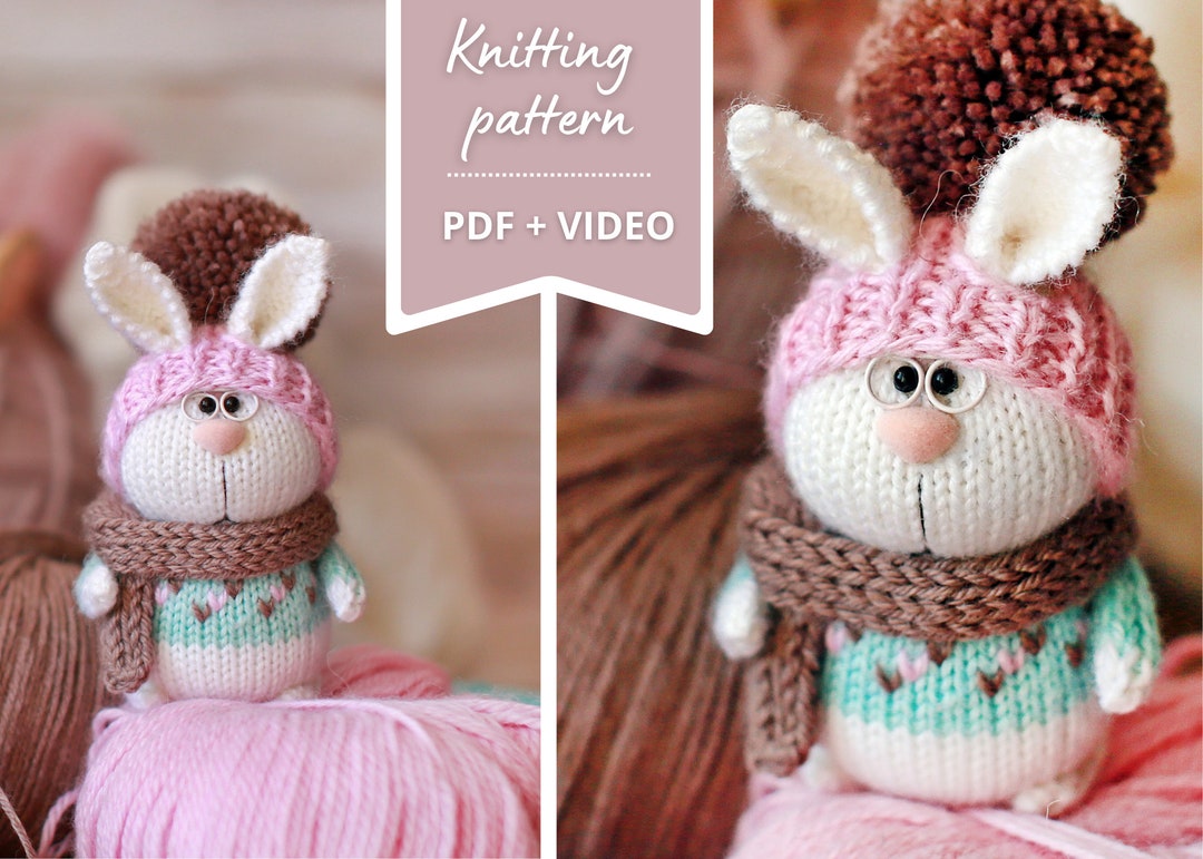 Bunny Knitting Pattern, Amigurumi Bunny, Plush Bunny Pattern, Toy ...